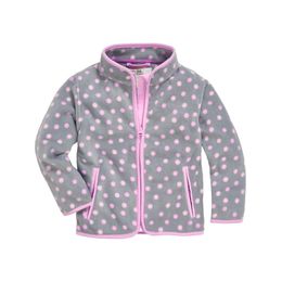 Playshoes Fleece-Jacke Punkte in Grau | Gr.: 140
