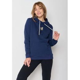Greenbomb Hoodie Bike Cats Basket in Marineblau | Gr.: XS