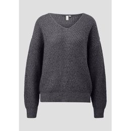 QS Strickpullover in 98W0_dunkelgrau | Gr.: S