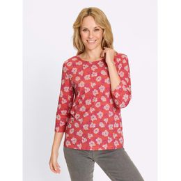 Sieh an! 3/4-Arm-Shirt in grapefruit-hortensie-bedruckt | Gr.: 38