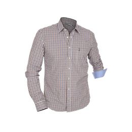 Almsach Langarmhemd LF670-CO in blau-braun | Gr.: XL