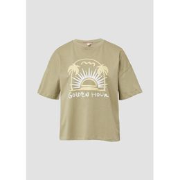 QS T-Shirt in 72D0_helles olivgr&uuml;n | Gr.: M