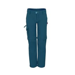 Trollkids Quick-Dry Zip-Off Hose "Oppland Slim Fit" in Petrolblau | Gr.: 104