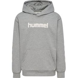 Hummel Kapuzenpullover Hmljr Logo Lebensstil Kinder in GREY MELANGE | Gr.: 34-39