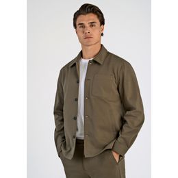 Hemdjacke LINDBERGH "LINDBERGH Hemdjacke", Herren, Gr. L, true army, Obermaterial: 75% Polyester, 22% Viskose, 3% Elasthan; Futter: 95% Polyester, 5% Elasthan, lässig geschnitten, Jacken