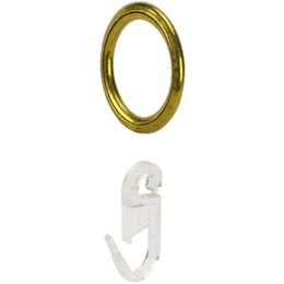 Gardinenring Liedeco, gold (goldfarben), Ø:0,25cm, Materialmix, Gardinenbefestigungen