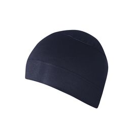 Strickmütze TRIGEMA "TRIGEMA Soft-Cap", Kinder, Gr. 900, blau (navy), Baumwollmischung, Mützen