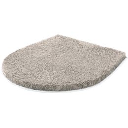 Badematte Grund "Melange" Gr. 13, grau (taupe), H:27mm, Polyacryl, Badematten, besonders dichter Flor
