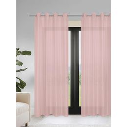 Vorhang HEINE HOME, rosa (altros&eacute;), B:140cm H:235cm, Polyester, Gardinen