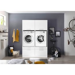Mehrzweckschrank-Set respekta "Clara-Set 7", weiß, Spanplatte, Kastenmöbel-Sets, (B x T x H) 134,8 x 67,6 cm x 200 cm