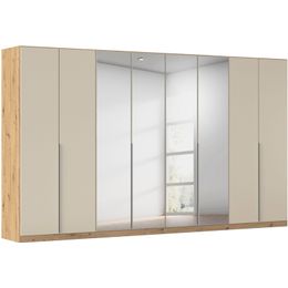 Drehtürenschrank Rauch "Kleiderschrank Schrank Garderobe AGORDO mit Dekor- oder Hochglanzfront", eiche artisan, champagner, B:360cm H:210cm T:54cm, Holzwerkstoff, Schränke, durchdachte Innenausstattung, in 7 Breiten und 2 Höhen MADE IN GERMANY, Topseller