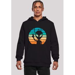 Kapuzenpullover F4NT4STIC "Alien Piece Sonnenuntergang", Herren, Gr. L, schwarz, Obermaterial: 65% Baumwolle, 35% Polyester, slim fit, Pullover, Premium Qualität