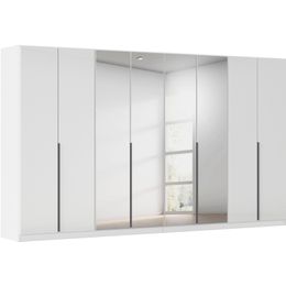 Drehtürenschrank Rauch "Kleiderschrank Kleiderschränke Schrank Garderobe AGORDO mit Glasfront", alpinweiß, glas kristallweiß, B:360cm H:210cm T:54cm, Holzwerkstoff, Schränke, durchdachte Innenausstattung, in 7 Breiten und 2 Höhen MADE IN GERMANY