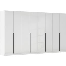 Drehtürenschrank Rauch "Kleiderschrank Kleiderschränke Schrank Garderobe AGORDO mit Glasfront", alpinweiß, glas kristallweiß, B:360cm H:229cm T:54cm, Holzwerkstoff, Schränke, durchdachte Innenausstattung, in 7 Breiten und 2 Höhen MADE IN GERMANY