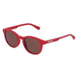 Lacoste Kids L3644S | Kinder-Sonnenbrille | Fassung: Vollrand, Panto, Kunststoff, Rot Matt | Glasfarbe: Rose