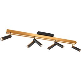 Trio LEUCHTEN LED Deckenleuchte "ZENO ausziehbare LED Deckenlampe mit 6 verstellbaren Spots dimmbar CCT", mess.matt schwarz matt, 6, H: 23cm, 1 Stk., Leuchten, getrennt schaltbare Spots, Lichtfarbe einstellbar inkl Fernbedienung