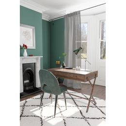 Gardine HOMING "Lisa" Gr. 1, grau, B:140cm H:245cm, Obermaterial: 100% Polyester, Gardinen, Gardine, uni, Wohnzimmer, Schlafzimmer, transparent