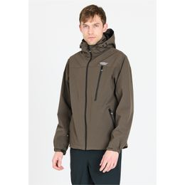 Outdoorjacke WEATHER REPORT "DELTON W-PRO15000", Herren, Gr. 4XL, olivgrün, 94% Polyester, 6% Elasthan, bedruckt, mehrfarbig, normal, hoch geschlossener Ausschnitt, Jacken, ist atmungsaktiv, wasser- und winddicht