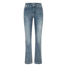 Bootcut-Jeans MAC "BOOT", Damen, Gr. 36, Länge 34, dusty blau authentic wash, Denim/Jeans, Obermaterial: 91% Baumwolle, 7% Elastomultiester, 2% Elasthan, unifarben, bootcut fit knöchellang, Jeans, im Five-Pocket Style