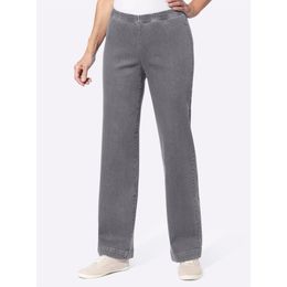Bequeme Jeans Classic Basics, Damen, Gr. 23, Kurzgrößen, grau, denim, 81% Baumwolle, 17% Polyester, 2% Elasthan, unifarben, lang, Jeans