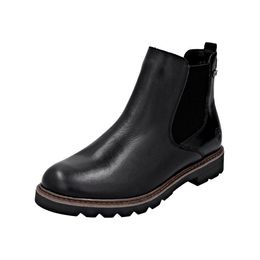 Stiefelette Remonte "Remonte Stiefelette Leder/Textil", Damen, Gr. 37, schwarz, schwarz, Leder, Textil, Schuhe