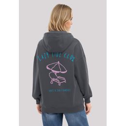 Kapuzenpullover F4NT4STIC "Knut und Jan Scribble Logo", Damen, Gr. M, off schwarz, Obermaterial: 80% Baumwolle, 20% Polyester, oversize, Pullover, Osteee Kollektion, Urlaub, Ahoi Moin