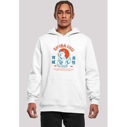 Kapuzenpullover F4NT4STIC "Japanischer Shiba Inu Hund", Herren, Gr. L, weiß, Obermaterial: 65% Baumwolle, 35% Polyester, slim fit, Pullover, Premium Qualität