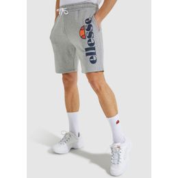 Sweatshorts Ellesse "BOSSINI FLEECE SHORT", Herren, Gr. S, N-Gr, grau marl, Obermaterial: 80% Baumwolle, 20% Polyester, Basic schmal kurz, Hosen