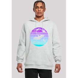 Kapuzenpullover F4NT4STIC "Retro Alien Weltraum Sonnenuntergang", Herren, Gr. M, erdgrau, Obermaterial: 65% Baumwolle, 35% Polyester, slim fit, Pullover, Premium Qualität