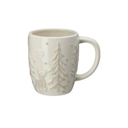 HOME STORY Tasse mit Tannenmuster weiß Dolomite Maße (cm): B: 13 H: 10,5 T: 9.0 » Höffner
