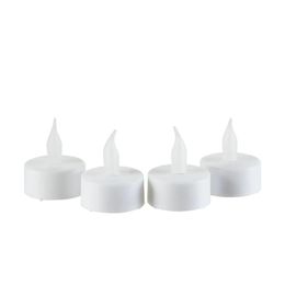 Höffner LED Teelichte 4er-Set ¦ weiß ¦ Kunststoff ¦ Maße (cm): B: 10,4 H: 7,4 T: 10.2 » Höffner