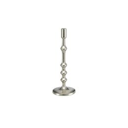 HOME STORY Kerzenst&auml;nder silber Aluminium Ma&szlig;e (cm): H: 40 &Oslash;: 14.5 &raquo; H&ouml;ffner