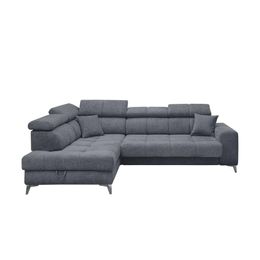 Höffner Ecksofa inklusive Stauraum Sydney ¦ grau ¦ Maße (cm): B: 282 H: 105 T: 198.0 » Höffner
