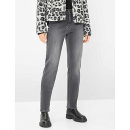Brax Damen Five-Pocket-Hose Style CAROLA USED DARK GREY, denim dunkelgrau, Gr. 36