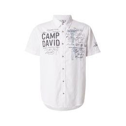 CAMP DAVID Hemd Herren Größe M opal / schwarz / weiß