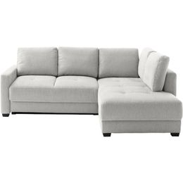 MR. COUCH Ecksofa »Pierre, L-Form mit Taschenfederkern« mit DuraSpring-Taschenfederkern bis 140 kg belastbar Novaclean Senseo 4 silver