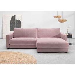 Home Affaire Ecksofa »Ecksofa Jiro, L-Form, große Sitztiefe, Breite 265 cm« lose Sitz- & Rückenkissen, weicher Polsteraufbau, komfortabel & modern...