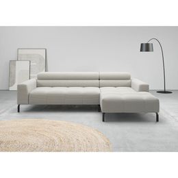 Home Affaire Ecksofa »Ecksofa Claya, L-Form, Kopfteilverstellung, Breite 258 cm« Moderne Steppung, weicher Polsteraufbau & saugroboterfreundliche...