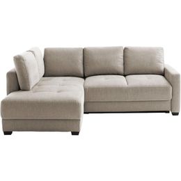 MR. COUCH Ecksofa »Pierre, L-Form mit Taschenfederkern« mit DuraSpring-Taschenfederkern bis 140 kg belastbar Novaclean Senseo 6 taupe