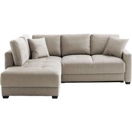 MR. COUCH Ecksofa »Pierre, L-Form mit BoxSpring« Mit Boxpring-Taschenfederkern Novaclean Senseo 6 taupe