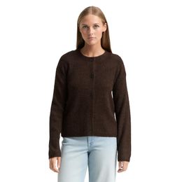 Tom Tailor Denim Cardigan mit Struktur soft chocolate brown melange S S Cardigan von Tom Tailor Denim