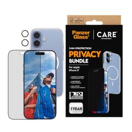 CARE BY PANZERGLASS Handyhülle »3-in-1 Flagship Privacy Bundle Apple iPhone 17« Apple iPhone 17 Backcover, Schutzhülle, Handyschutzhülle, Case,...
