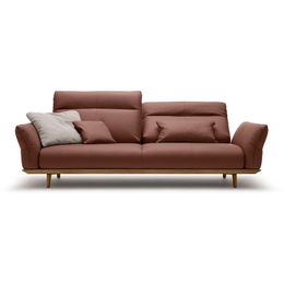 Creation BY ROLF BENZ 3,5-Sitzer &raquo;CR.460 Designsofa mit erstklassigem Sitzkomfort&laquo; Sockel und F&uuml;&szlig;e in Nussbaum, Breite 228 cm braun NaturLEDER OSKAR (