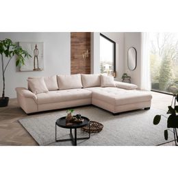Ecksofa &raquo;Dario, L-Form, mit Bett und Bettkasten&laquo; mit Kaltschaum 92% Polyester / 8% Nylon