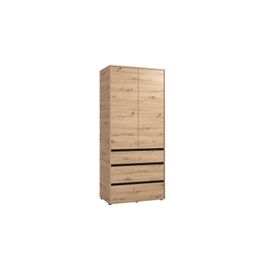 Inosign Kleiderschrank &raquo;Corbet Schlafzimmerschrank, Dreht&uuml;renschrank, W&auml;scheschrank TOPSELLER&laquo; 93 cm breit, 3x Schubladen, Kleiderstange, ABS 