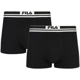 Fila Boxer »MAN BOXER SHORTS« 2er Pack, mit sportlichem Streifen-Detail, ohne Eingriff black M M Herren Boxer von Fila