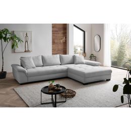 Ecksofa &raquo;Dario, L-Form, mit Bett und Bettkasten&laquo; wahlweise mit Kaltschaum 92% Polyester / 8% Nylon