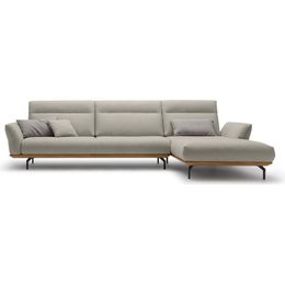 Creation BY ROLF BENZ Ecksofa &raquo;CR.460 Designsofa mit erstklassigem Sitzkomfort&laquo; Sockel in Nussbaum, Winkelf&uuml;&szlig;e in Umbragrau, Breite 338 cm bunt 