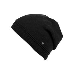 Capelli New York Beanie Packung, Metall-Logo, gerafft, Feinstrick black
