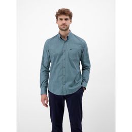 Lerros Langarmhemd mit Logo Stickerei fjord blue 3XL - N-Gr N-Gr 3XL Hemd von Lerros